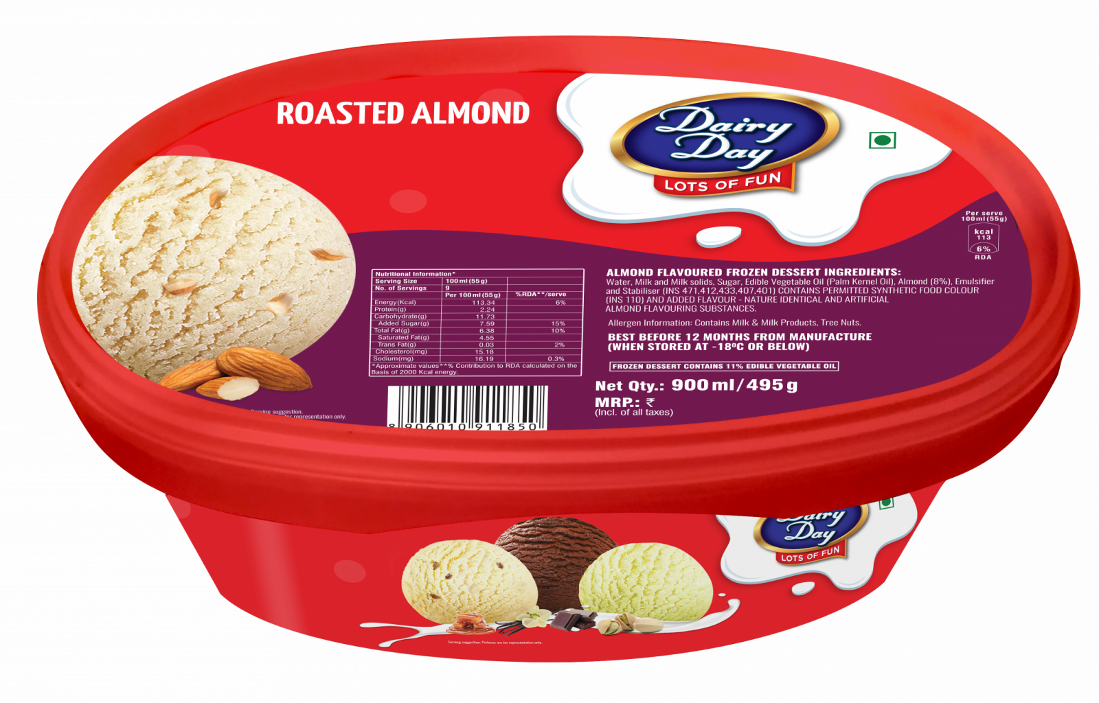 Roasted Almond Party Tub – 900ml