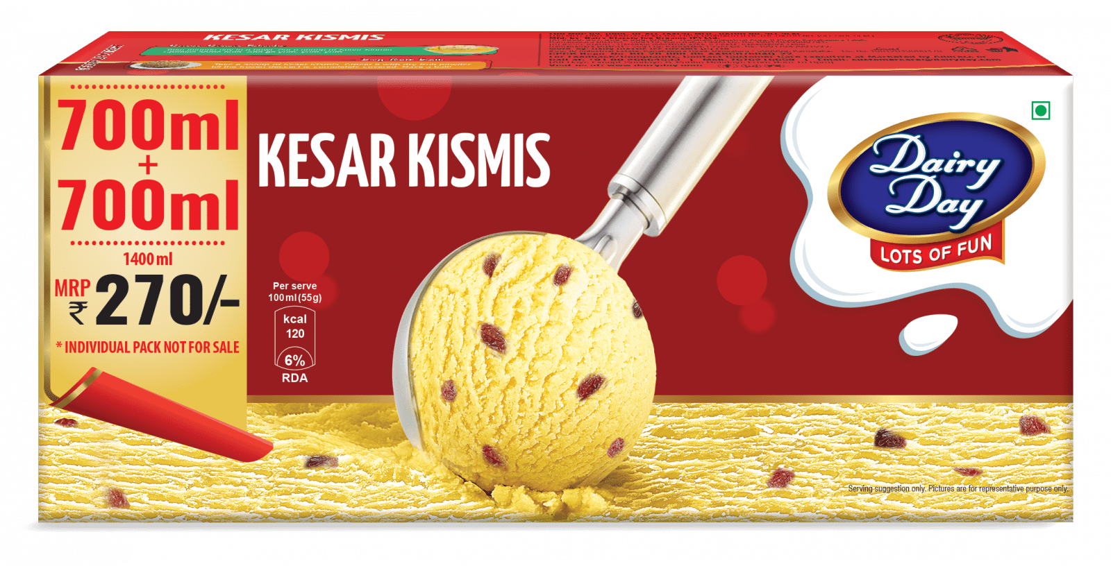 Kesar Kismis Value Pack 700ml X 2